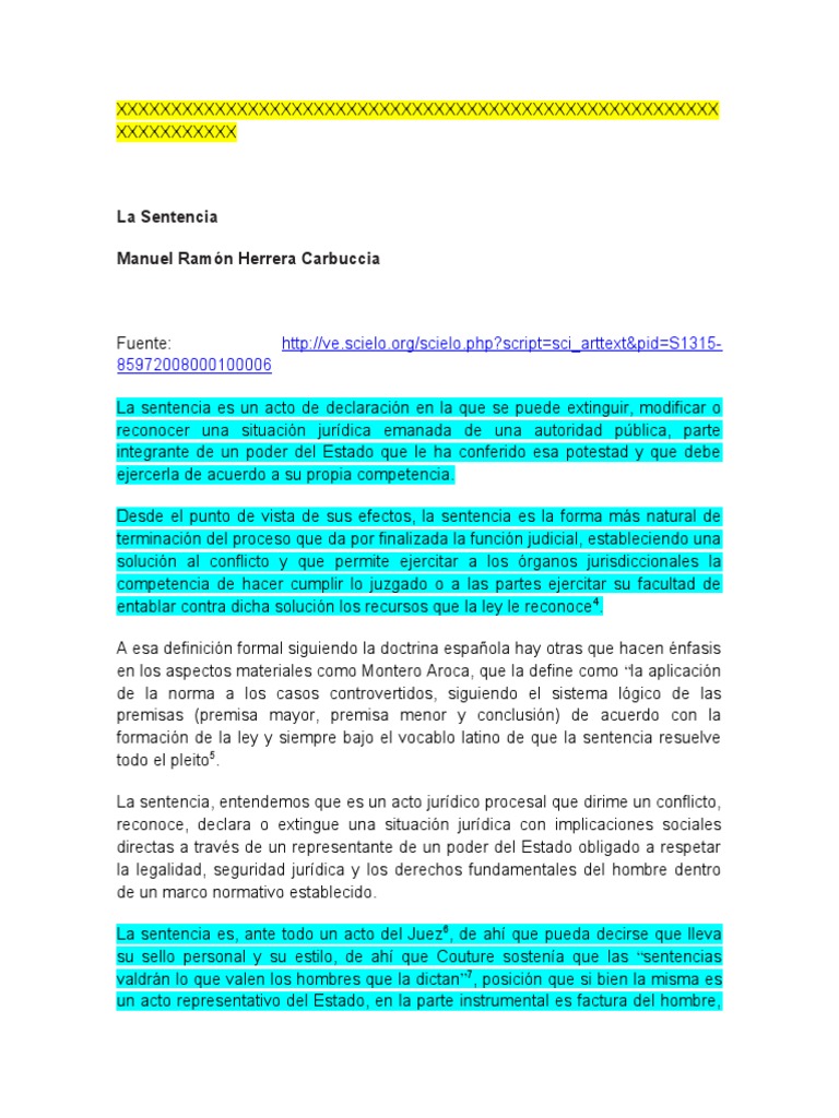 Definición y Estructura de la Sentencia | PDF | Sentencia (ley) | Ley ...