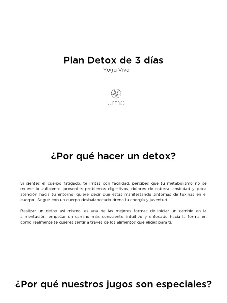 Plan Detox de 3 Dias PDF | PDF | Té | Digestión