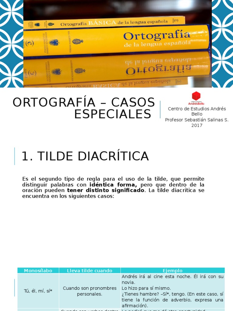 Casos Especiales de Tilde en Ortografía | PDF | Idiomas | Artes del ...