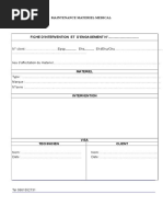 Modèle de fiche d'intervention à remplir | PDF