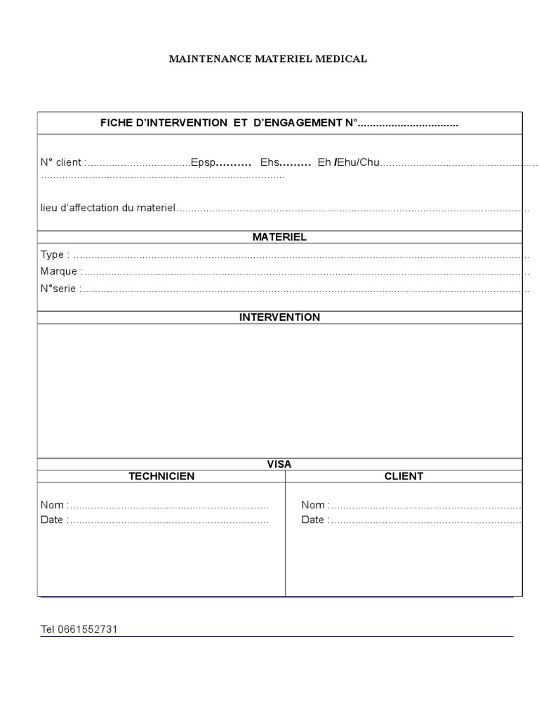 Fiche Intervention | PDF