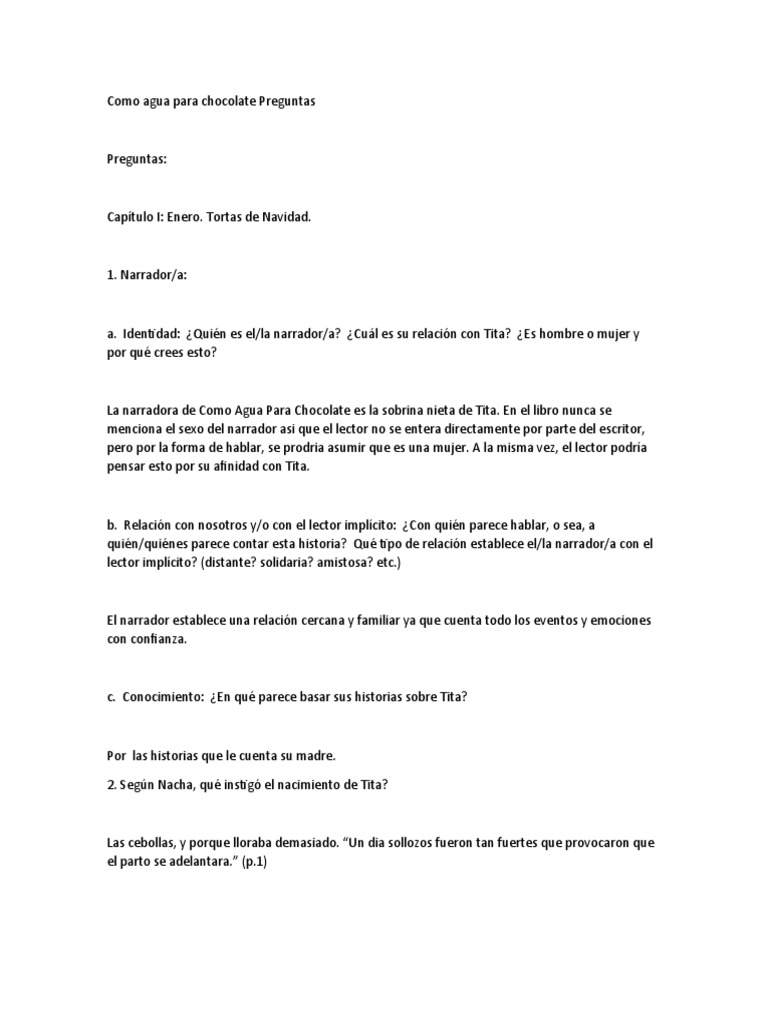 Guia Como Agua para Chocolate | PDF | Felicidad | Amor
