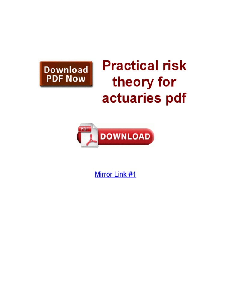 Practical Risk Theory For Actuaries PDF | PDF | Computer Keyboard | Mac Os