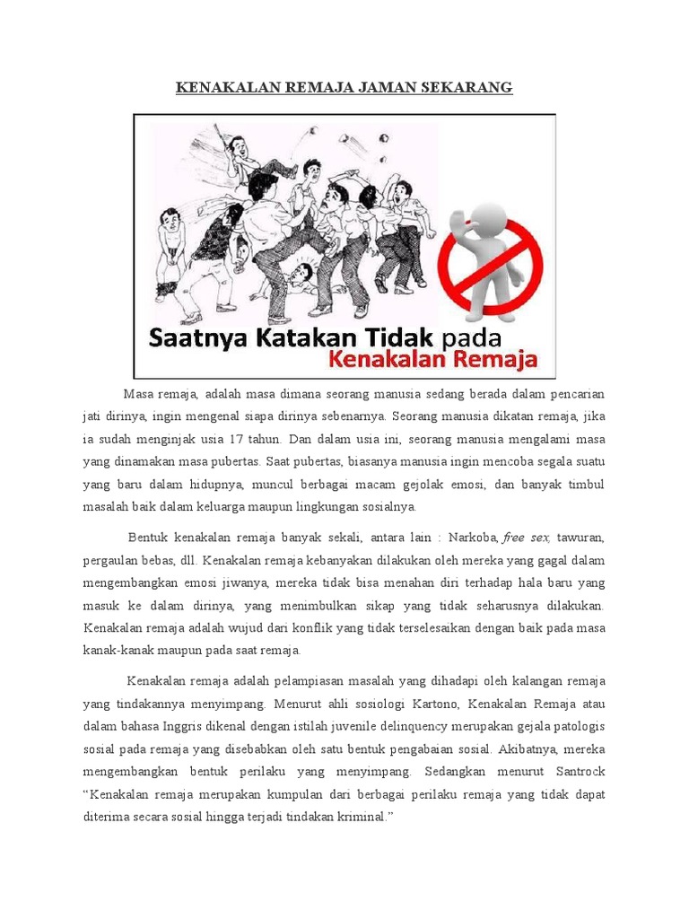 Kenakalan Remaja: Penyebab dan Solusi | PDF