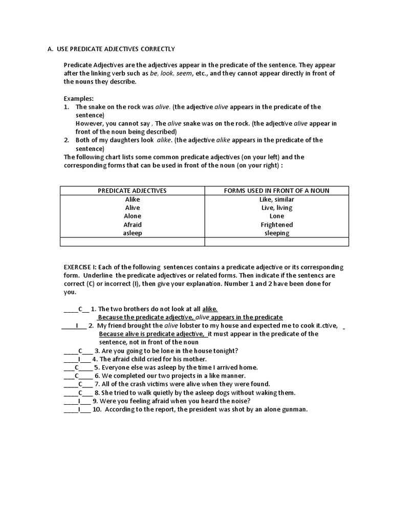 Contoh Tugas Structure Tentang Like, Alike, Unlike | PDF | Predicate ...