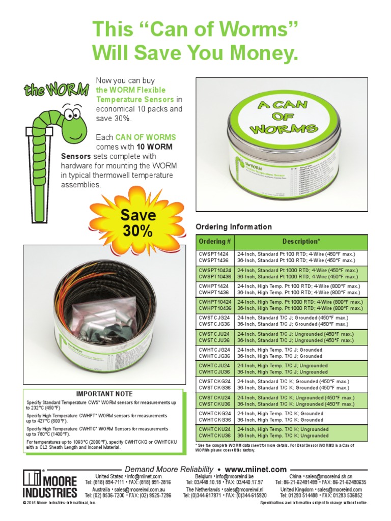 WORM 10 Pack Datasheet Moore Industries PDF | PDF | Applied And ...