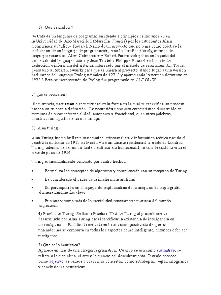 Que Es Prolog | PDF | Ciencias de la Computación | Ciencia cognitiva