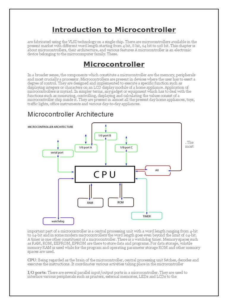 Introduction To Microcontroller | PDF | Microcontroller | Microprocessor