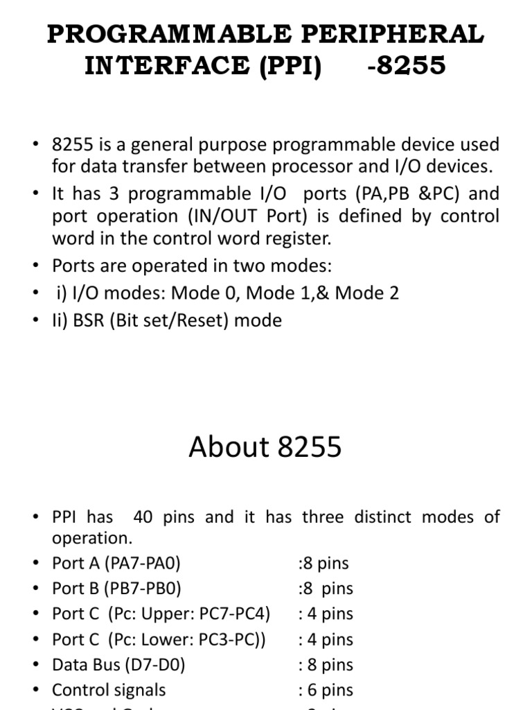 Ppi 8255 | PDF | Electronic Circuits | Electronics