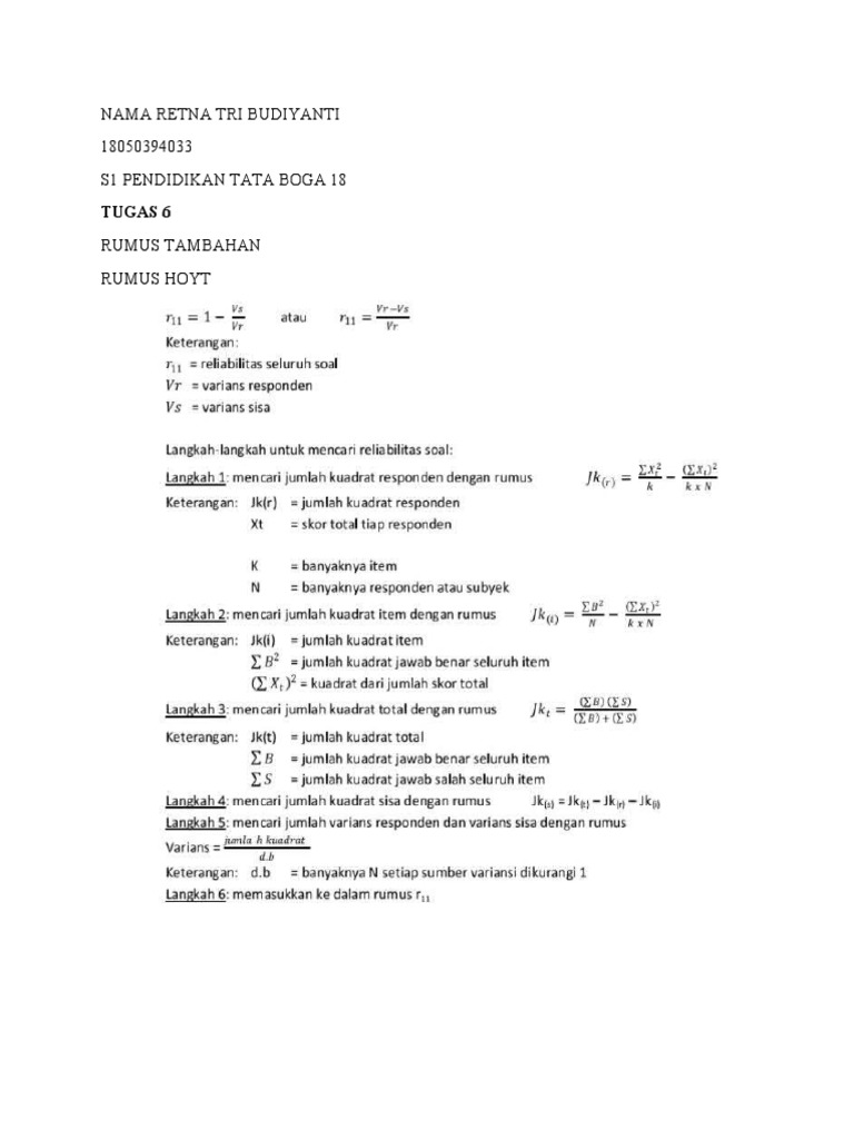 Rumus - Materi 6 | PDF | Metode & Bahan Ajar | Teknologi & Rekayasa