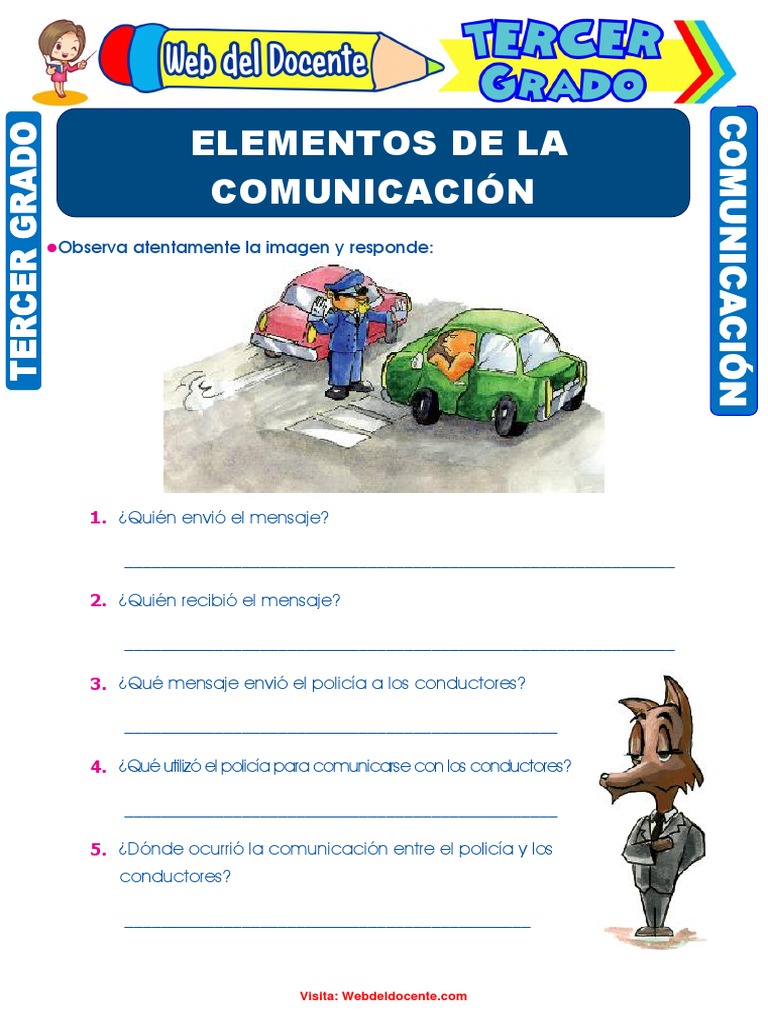 Elementos-de-la-Comunicación-para-Tercer-Grado-de-Primaria | PDF | Ira | Amor