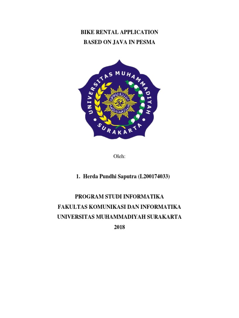 Bike Rental Application - L200174033 | PDF | Class (Computer ...