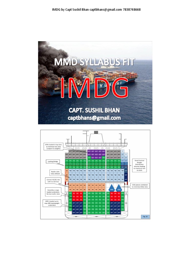 IMDG Code Cargo Plan | PDF | Dangerous Goods | Safety
