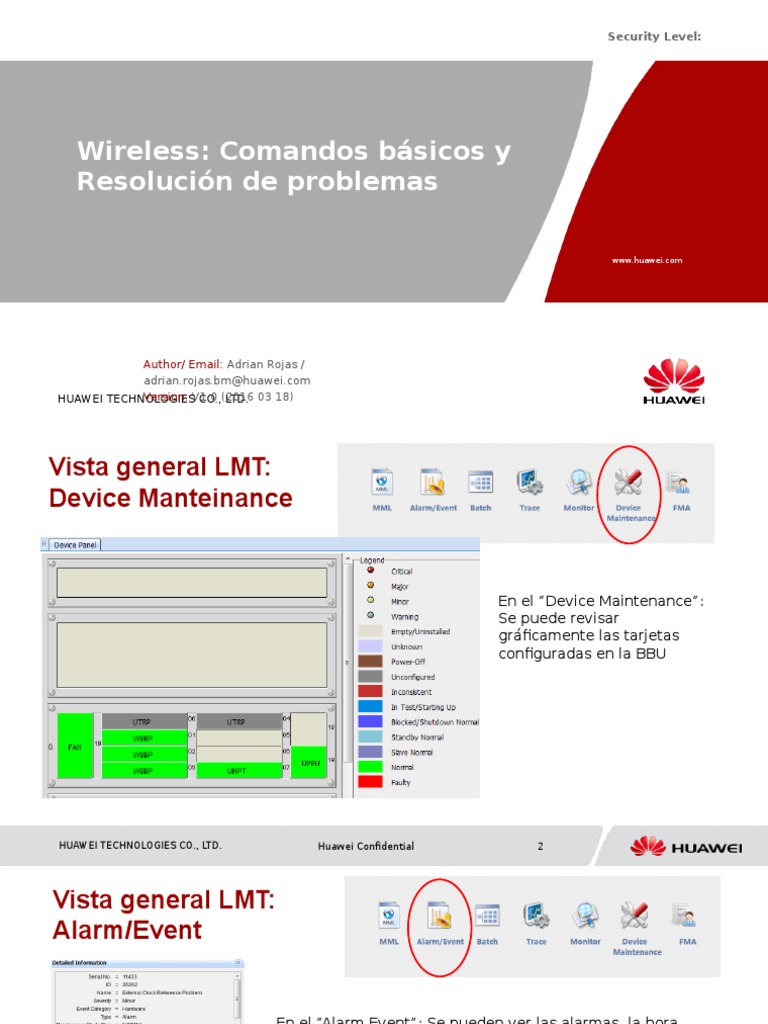 Wireless Training - 4 Troubleshooting - Basic Commands - Alarms | PDF ...