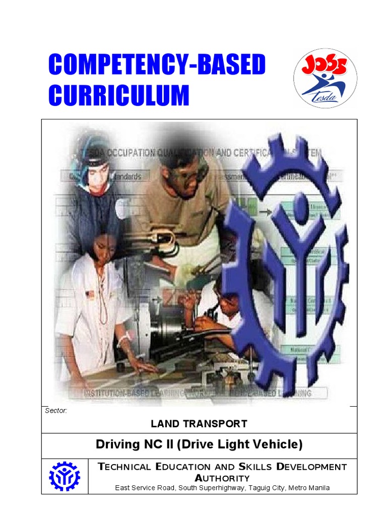 Competency Base Curriculum Driving NC II | PDF | Occupational Safety ...