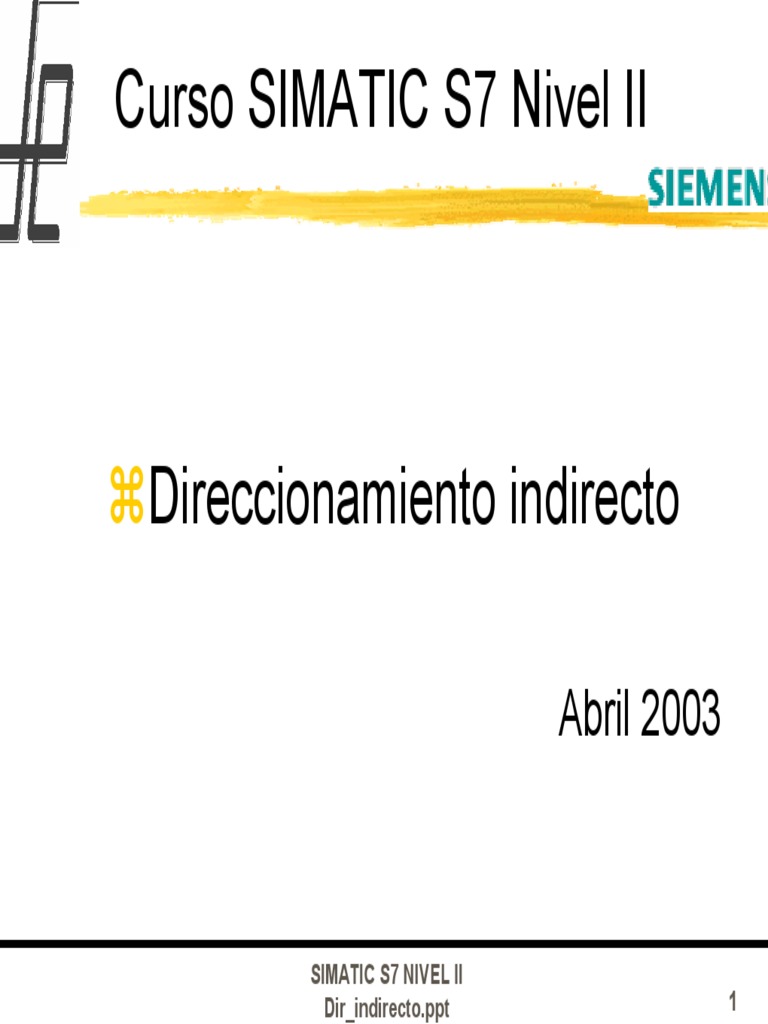 Direccionamiento Indirecto Step 7 | PDF | Puntero (Programación de computadora) | Poco