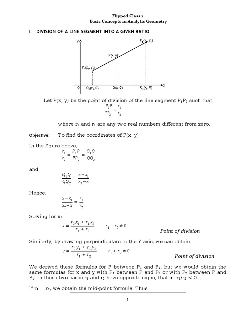 Flipped-Class 2 - Basic Concepts in Analytic Geometry | PDF | Triangle ...