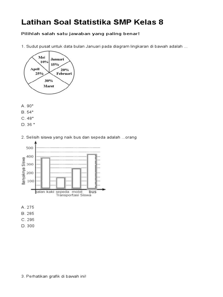 Latihan Soal Statistika SMP Kelas 8 | PDF