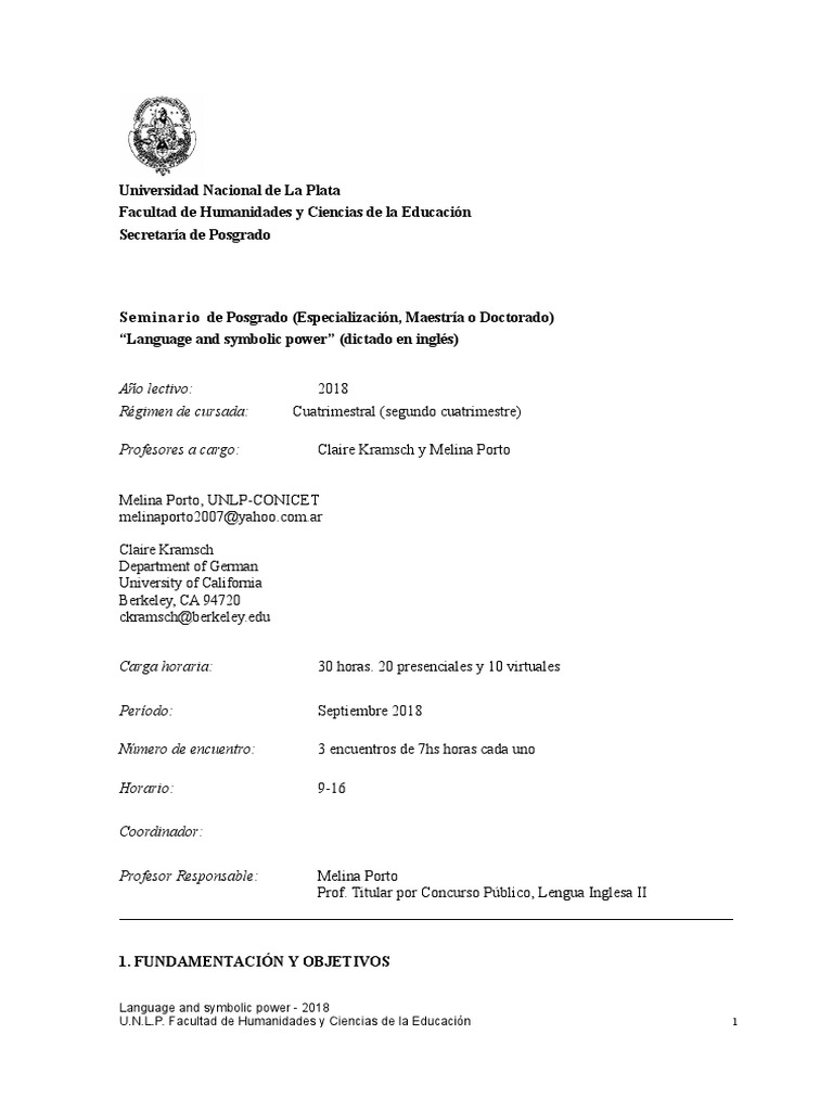 Kramsch - Language and Symbolic Power | PDF | Evaluación | Comprensión