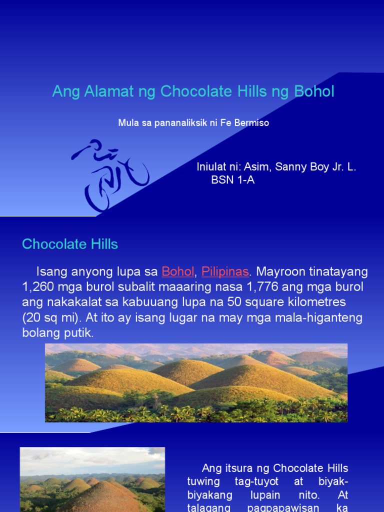 Ang Alamat NG Chocolate Hills NG Bohol | PDF