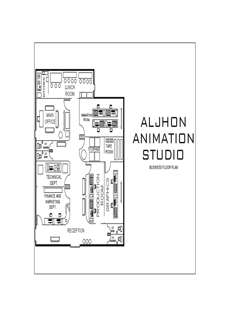 Business Floor Plan (Animation Studio) | PDF