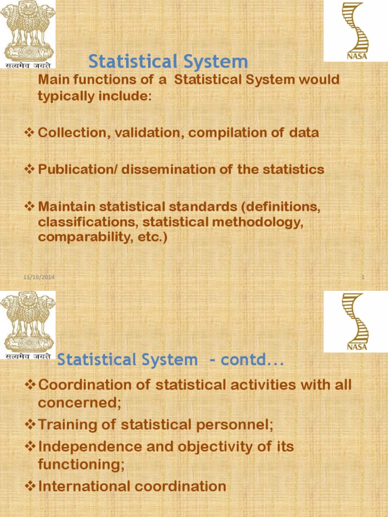 Introduction To Indian Statistical System | PDF | National Accounts ...