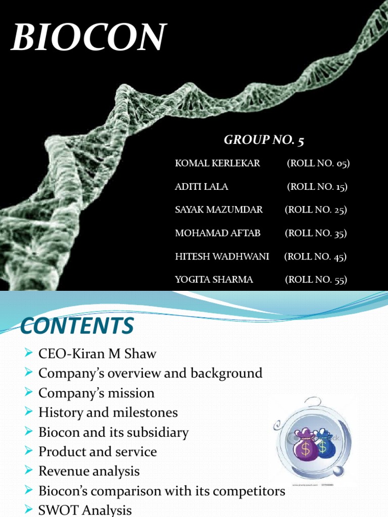 Biocon: Group No. 5 | PDF | Economies | Business