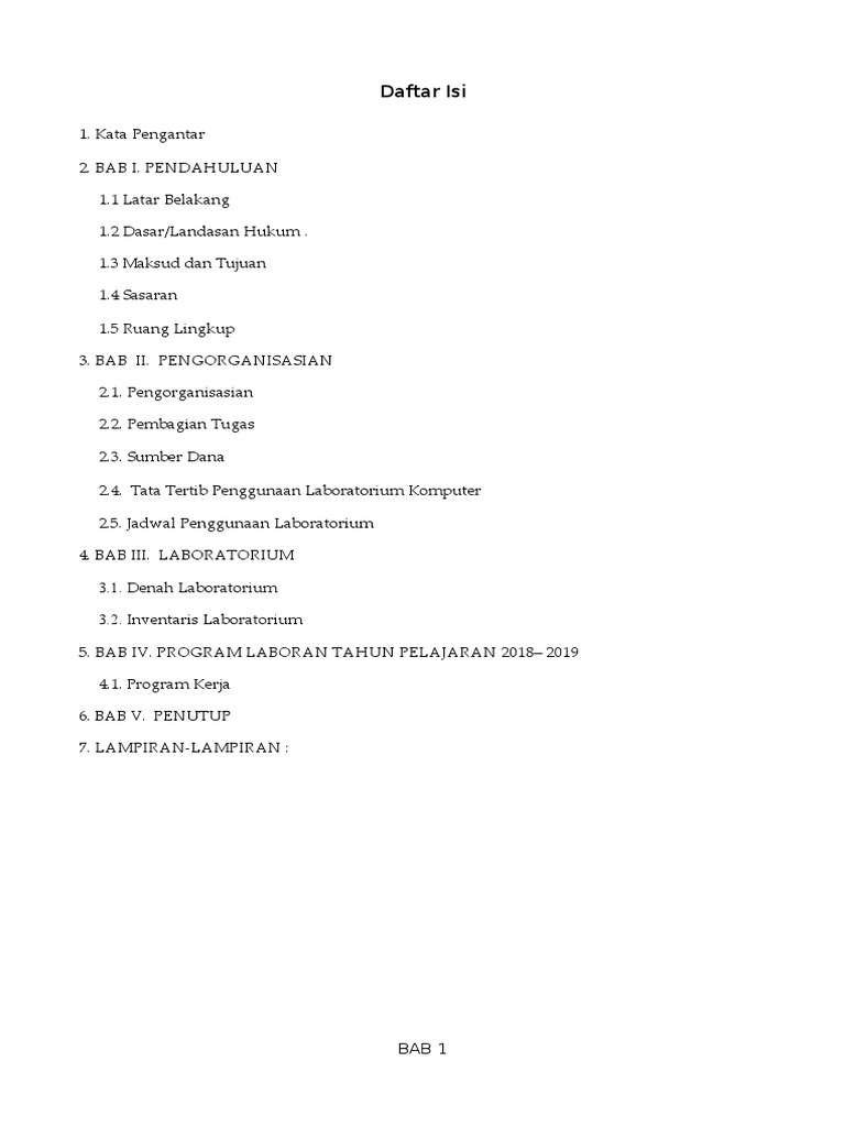 Program Kerja Lab Komputer | PDF