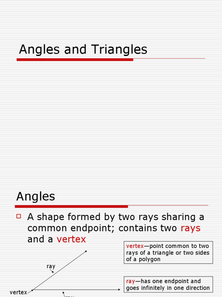 Angles and Triangles | PDF | Triangle | Angle