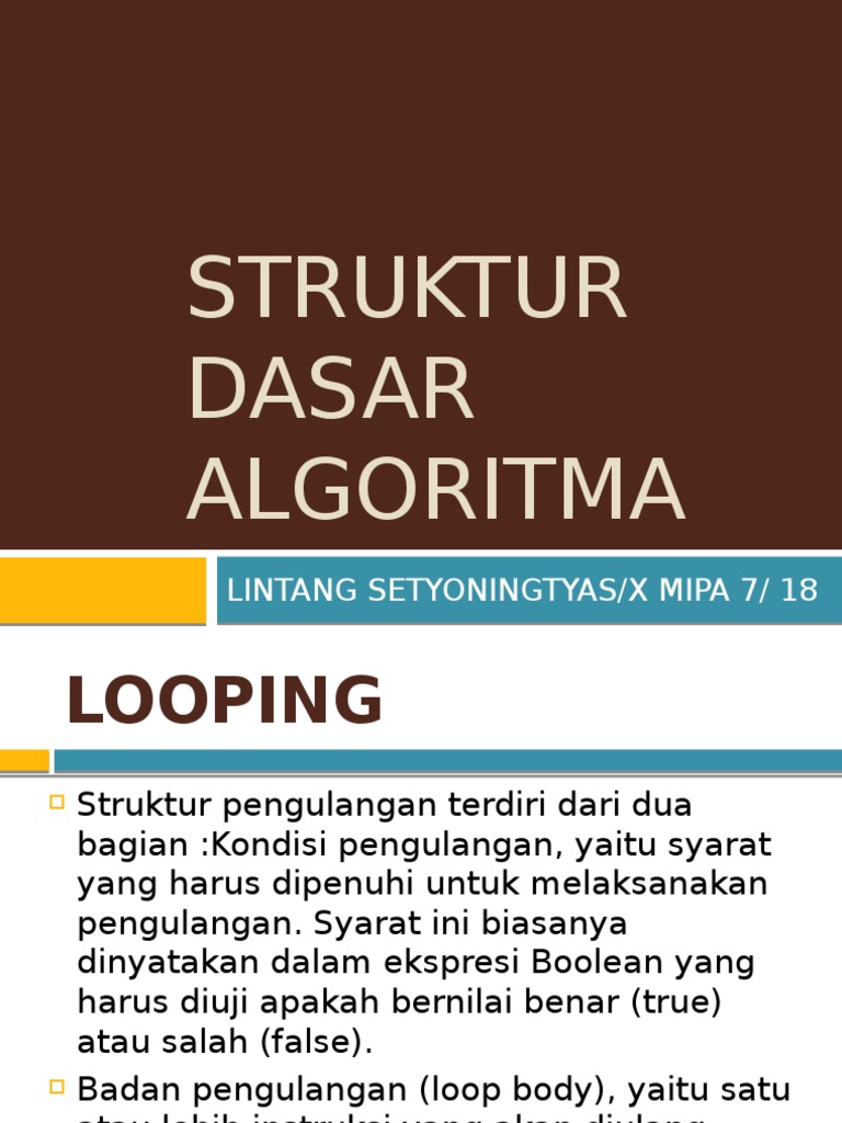 Struktur Dasar Algoritma | PDF