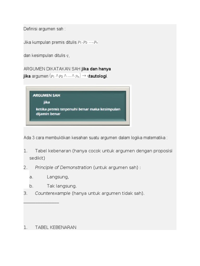 Definisi Argumen Sa1 (Background Ada, Simbol Muncul) | PDF | Metode ...