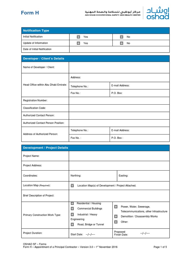 Form H Notification | PDF | Economic Sectors | Business