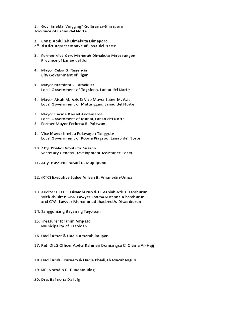 List of Invitees With Designation | PDF