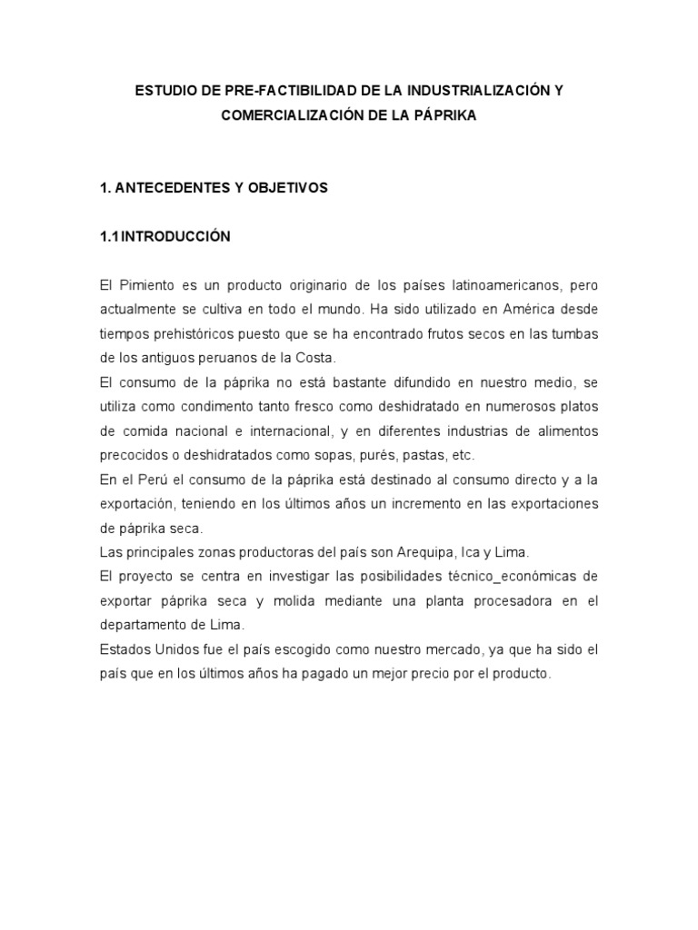 Exportación de Páprika Peruana | PDF | Pimenton | Ají picante