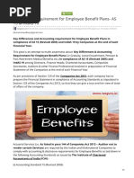 Ind as 19 - Employee Benefits | PDF | Employment | Defined Benefit ...
