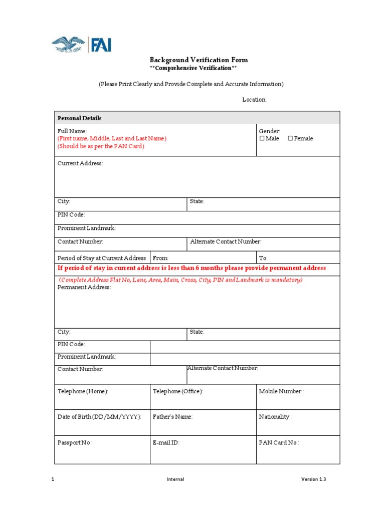 BGC Comprehensive Form-Editable | PDF | Personal Identification Number ...
