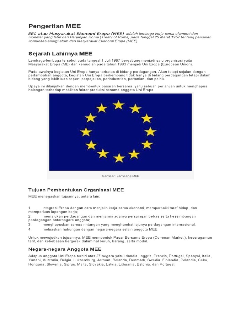 The History and Purpose of the EEC | PDF