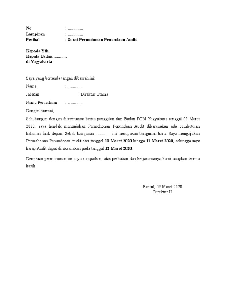 Contoh Surat Permohonan Extend - OscarqoSchmitt