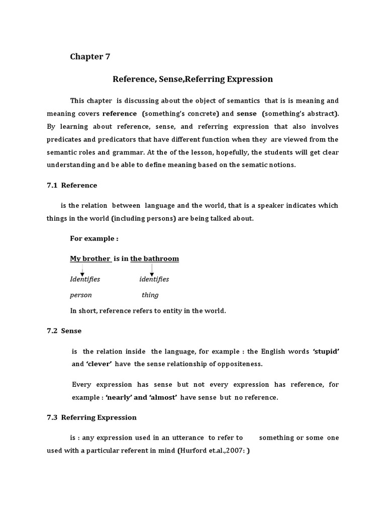Chapter 7 Semantics | PDF | Predicate (Grammar) | Semantics