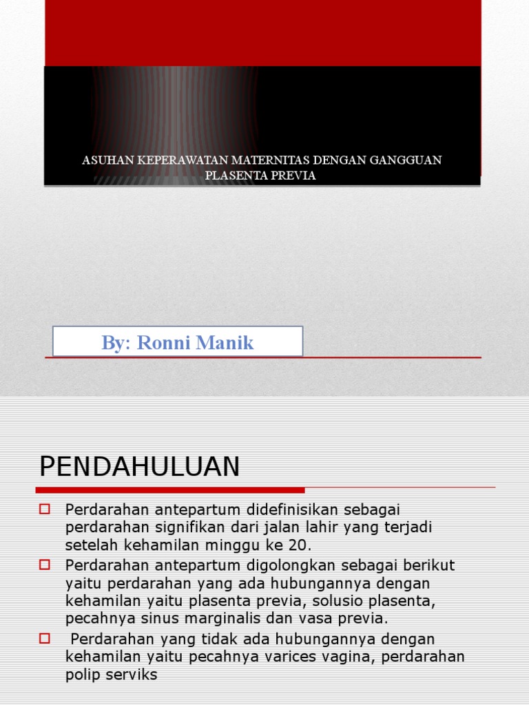 Askep Plasenta Previa | PDF