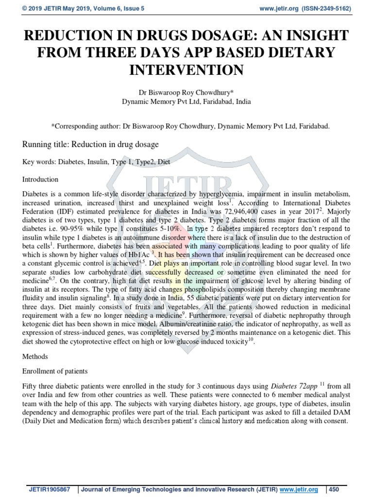 JETIR1905867 - Reduction in Drug Dosage - DR - BiswaroopRoyChowdhury ...