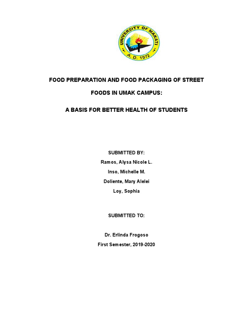 THESIS | PDF | Foods | Packaging And Labeling