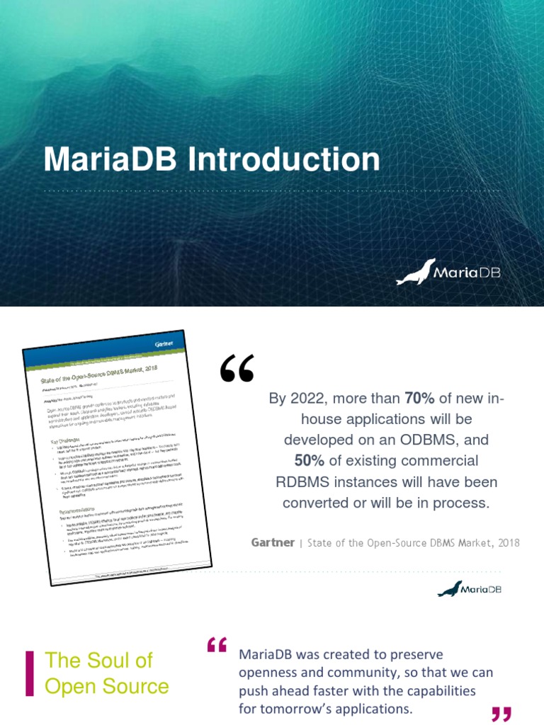 MariaDB - Introduction To MariaDB v1 6 | Download Free PDF | Databases | My Sql