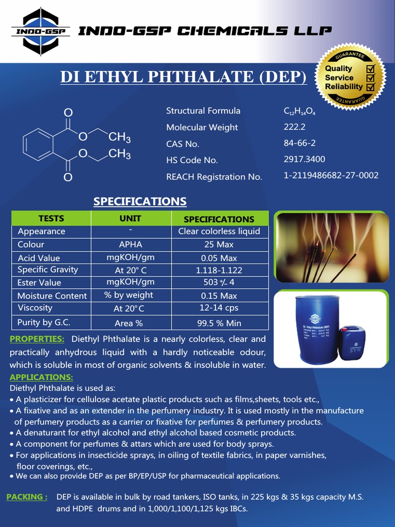 Di Ethyl Phthalate (DEP) Indo GSP | PDF | Perfume | Ethanol