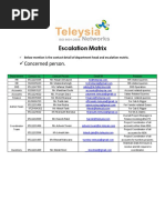 Escalation Matrix | PDF