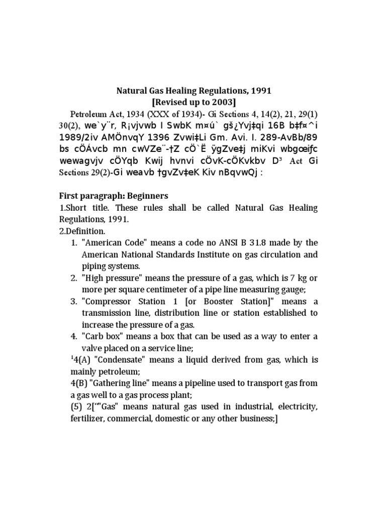The Natural Gas Safety Rules 1991 | PDF | Pipe (Fluid Conveyance ...