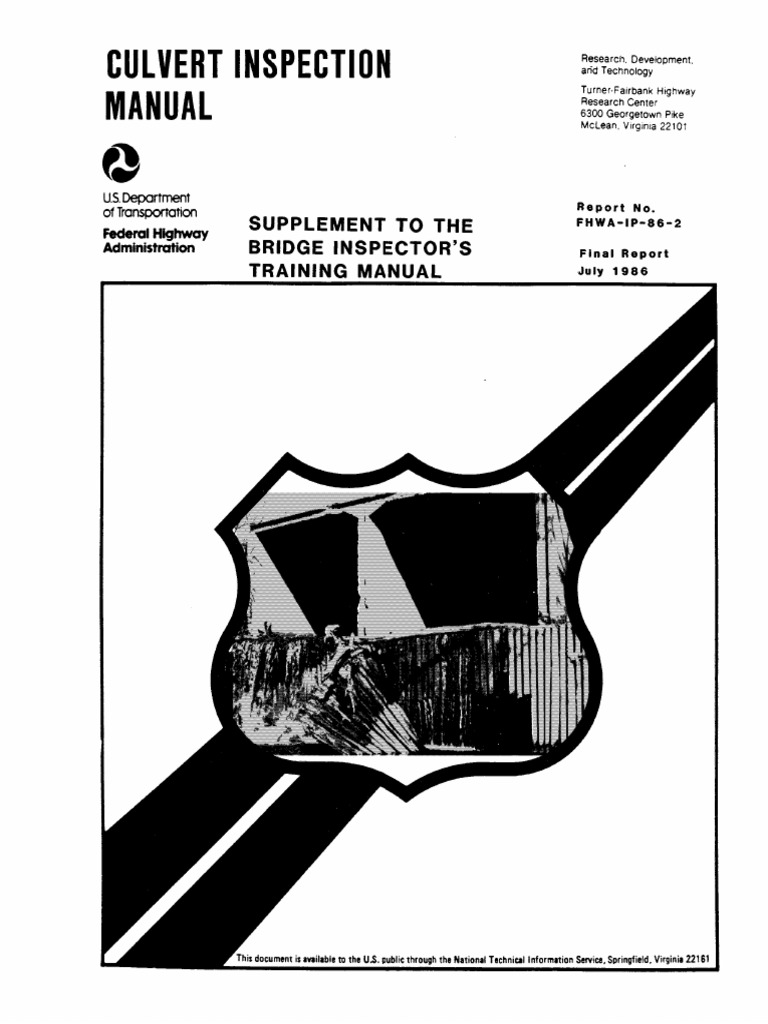 FHWA IP 86 2 Culvert Inspection | PDF