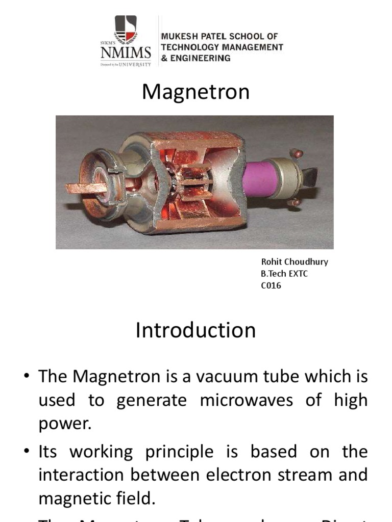 Magnetron | PDF | Cathode | Magnetic Field