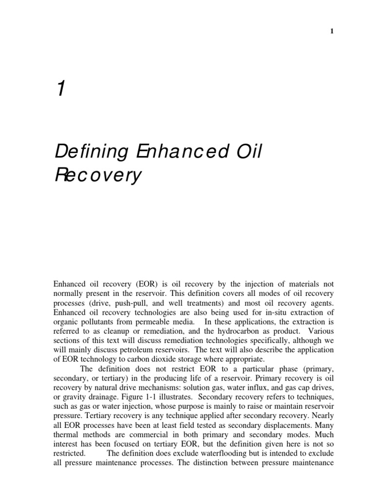 Enhanced Oil Recovery | PDF | Enhanced Oil Recovery | Extraction Of ...