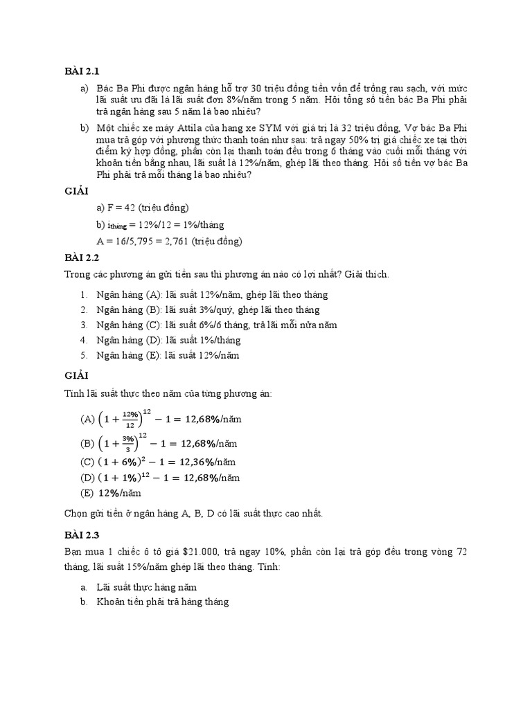 BT Chuong 2 | PDF